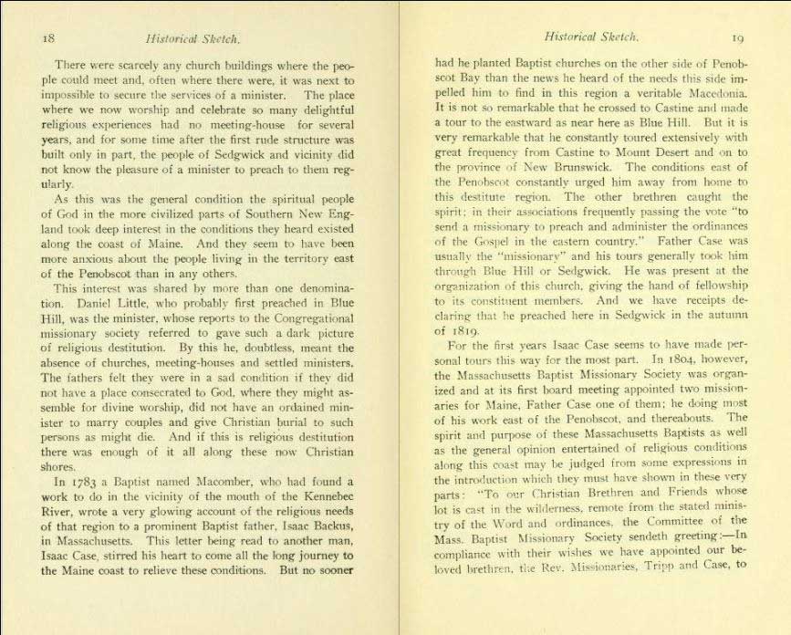 History of Sedgwick and of Rev. Daniel Merrill A.M. 1905 (GOV.1 ...