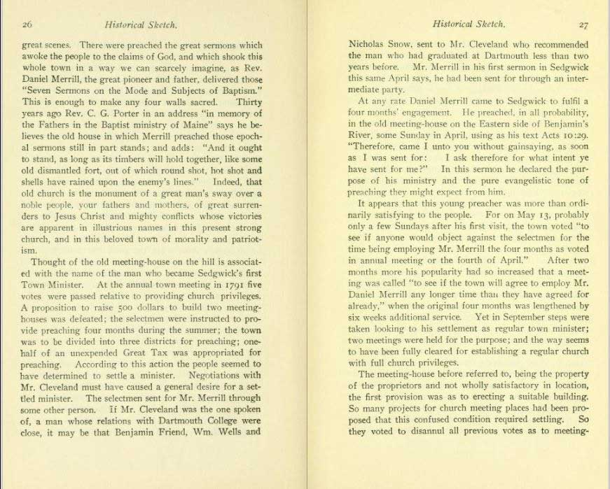 History of Sedgwick and of Rev. Daniel Merrill A.M. 1905 (GOV.1) | Sargentville Maine Library ...